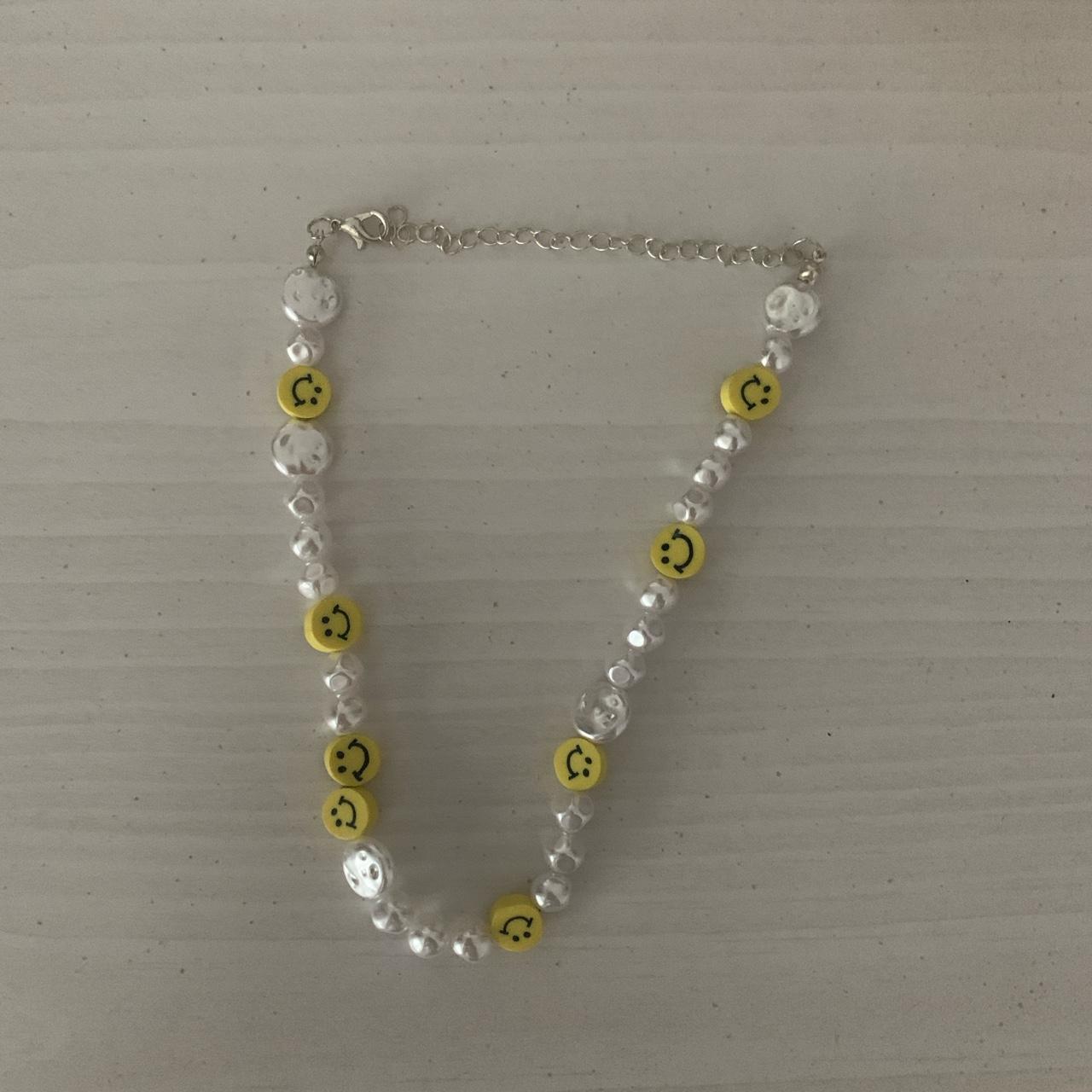 Edikted Smiley Face Pearl Necklace! - like new,... - Depop