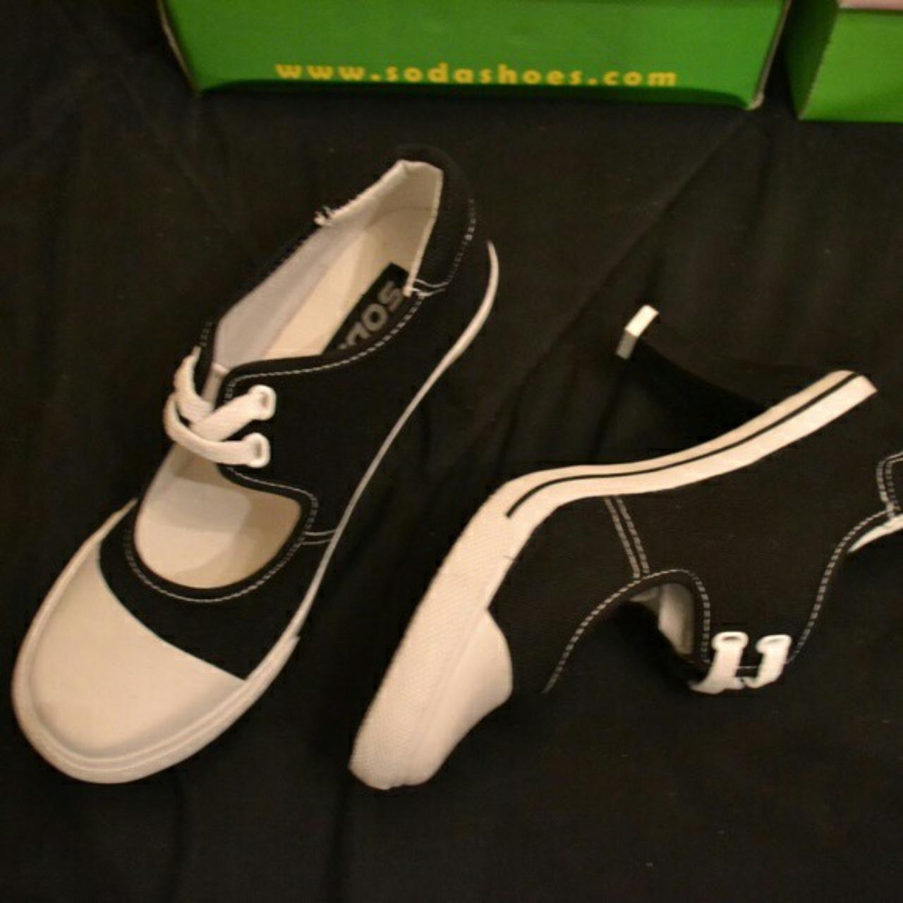 SODA Koda Mary Jane Canvas Sneaker Heels Shoes... - Depop