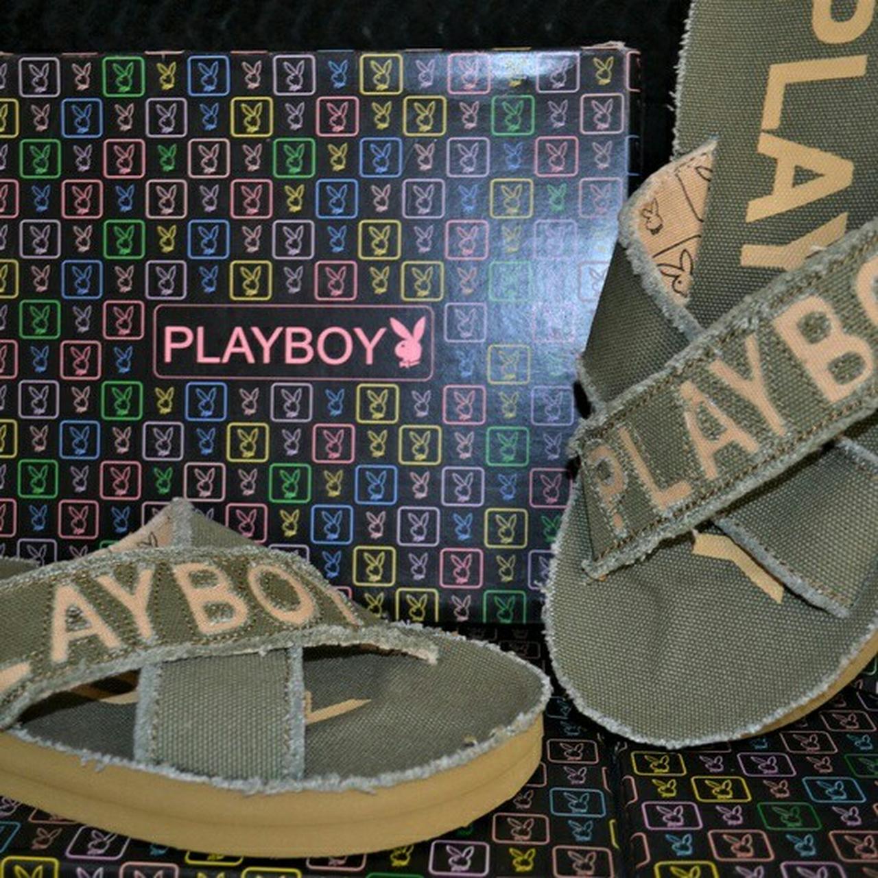PLAYBOY Mens Patrol Olive Green Khaki/Tan Sandals... - Depop