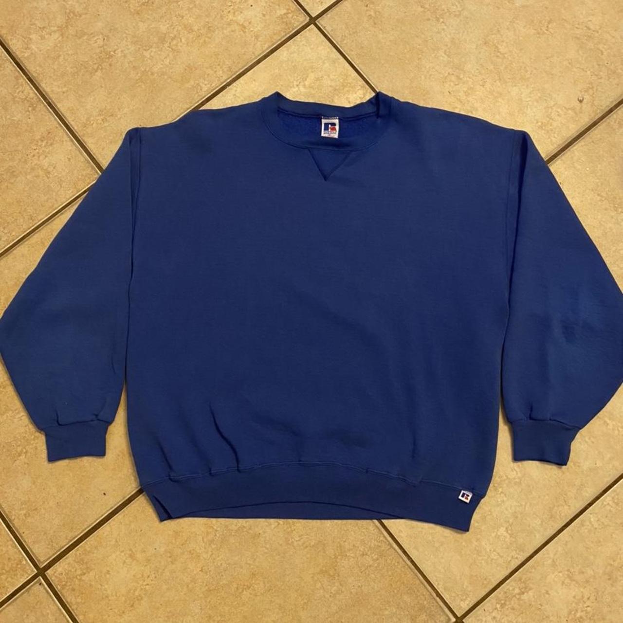 Russell Athletics Royal Blue Crewneck Sweater... - Depop