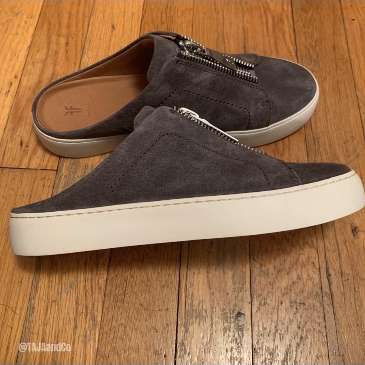 Frye Women's Grey and Silver Trainers | Depop