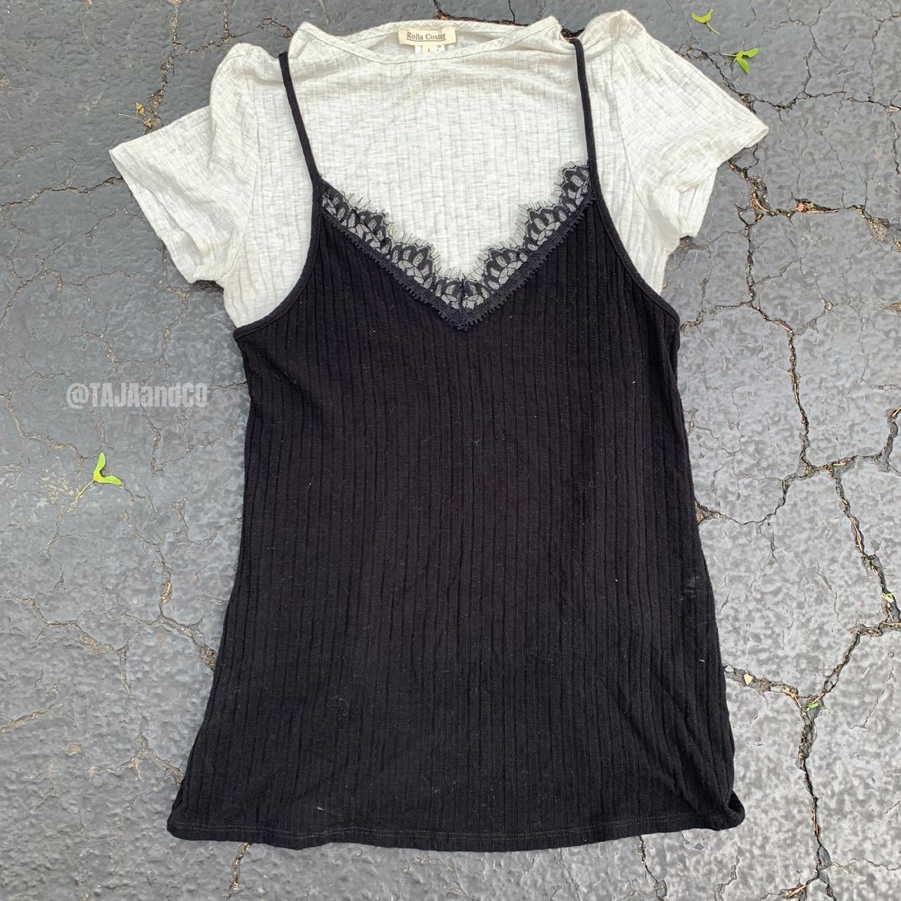 Classic Clueless 90s Layered Cami Tee Combo... - Depop