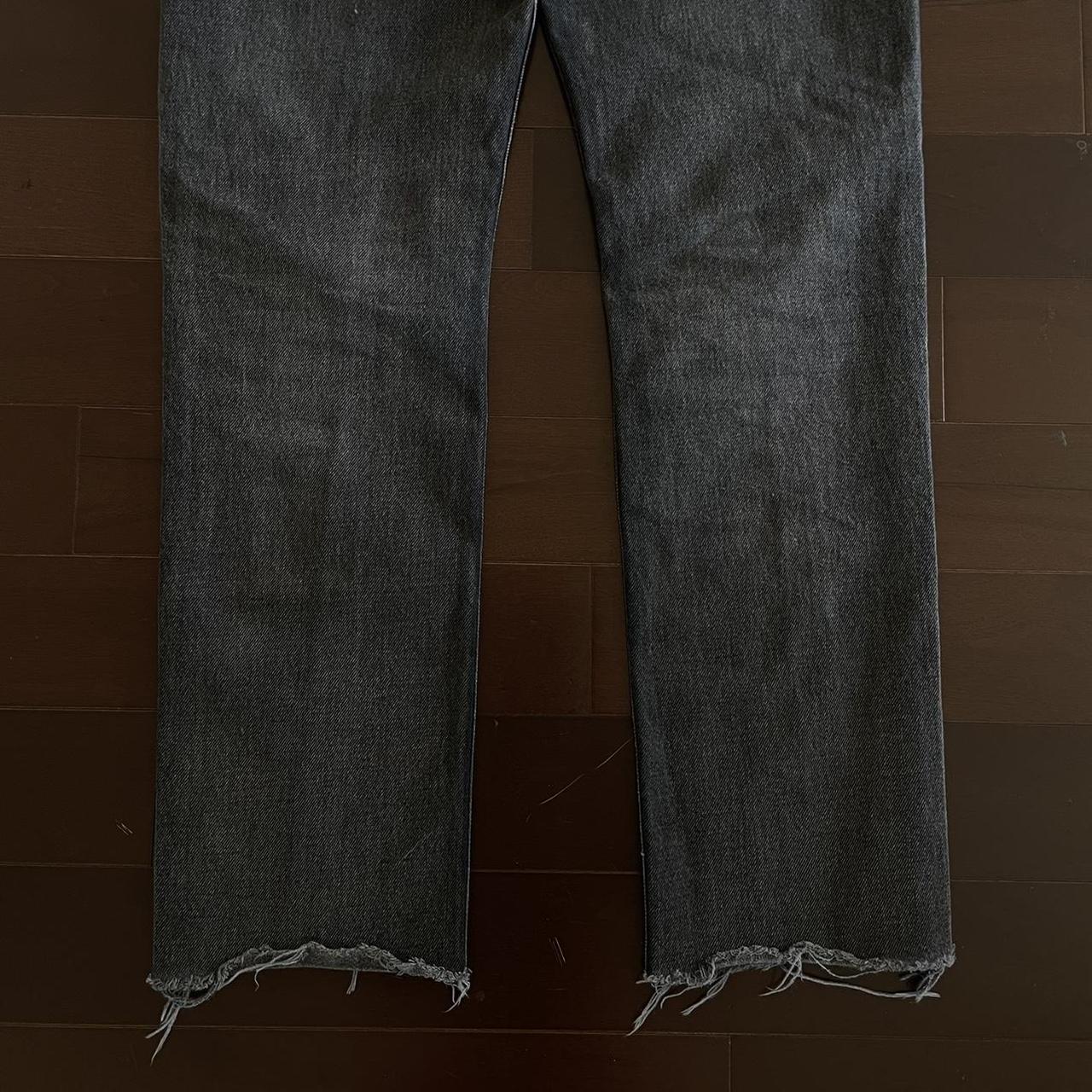 Yeezy Season 6 black raw hem denim jeans Size 28... - Depop