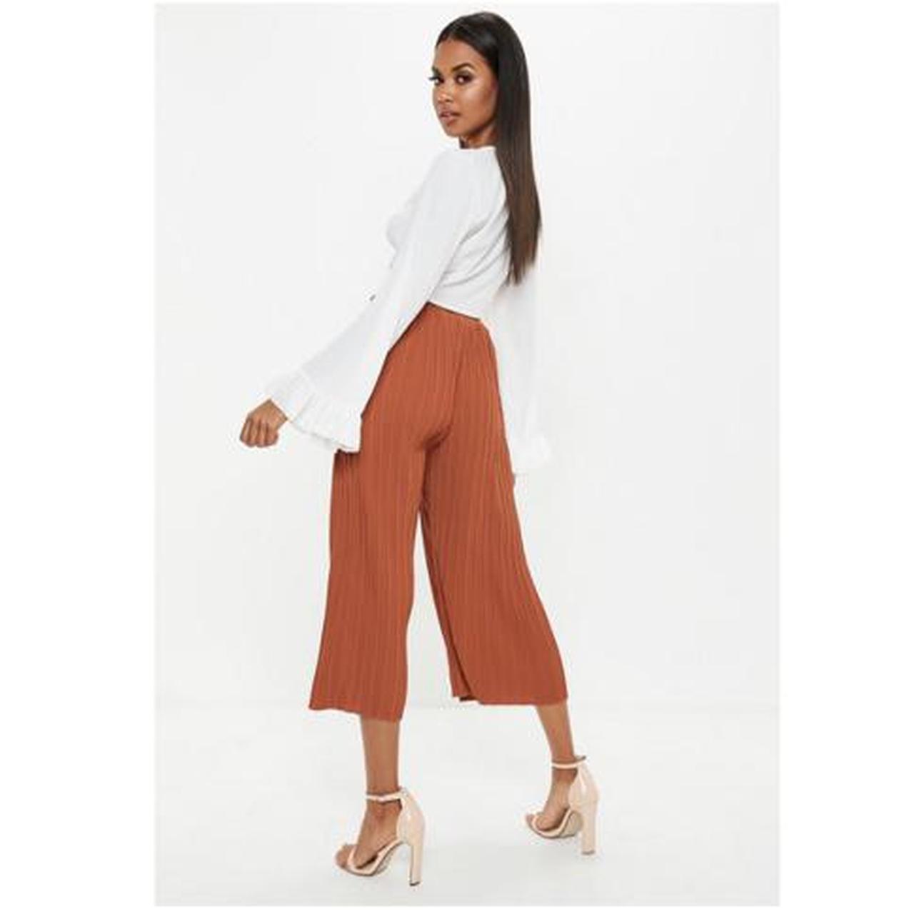 Missguided tall rusted ribbed culottes. Size UK... - Depop