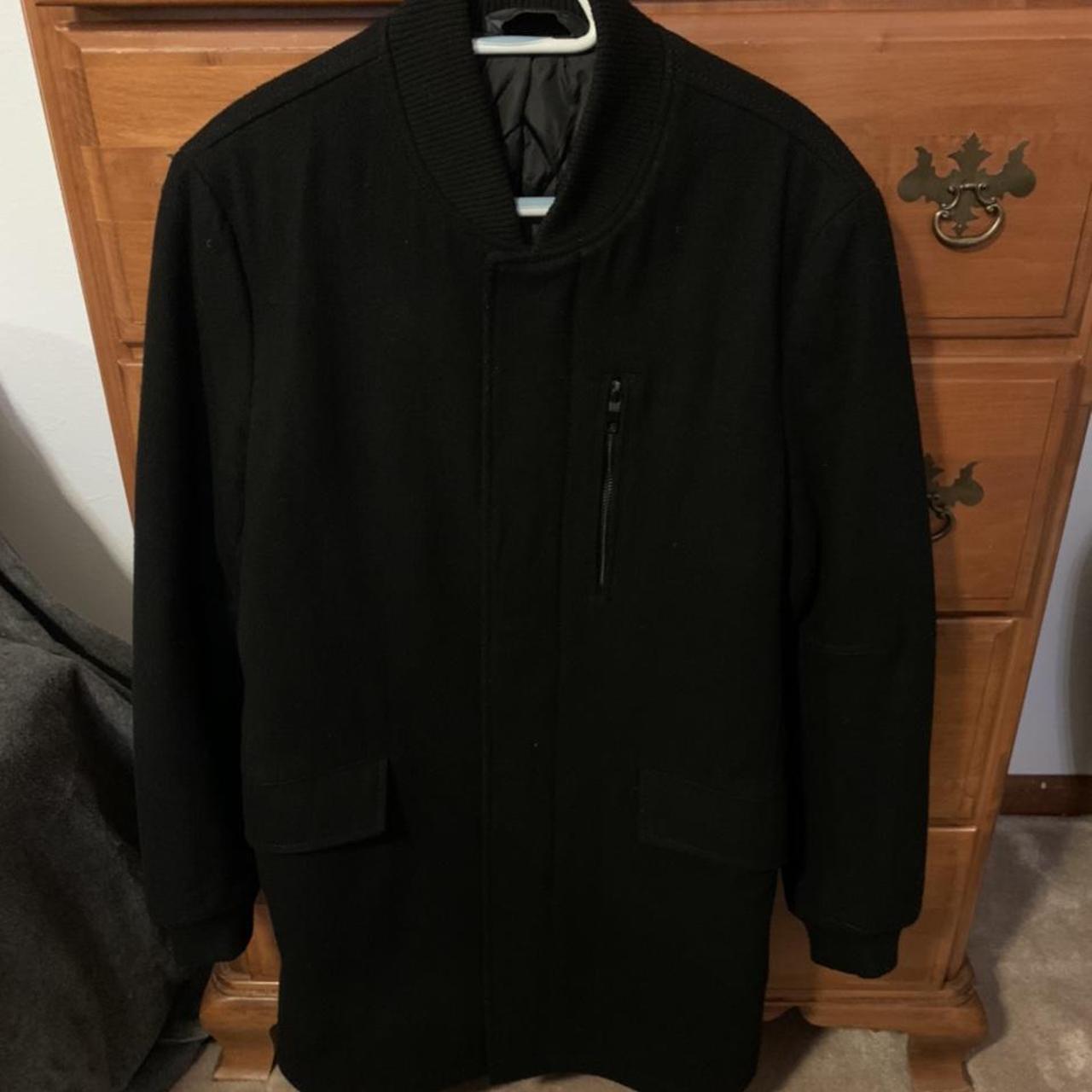 Zara black wool blend overcoat! Only worn once or... - Depop