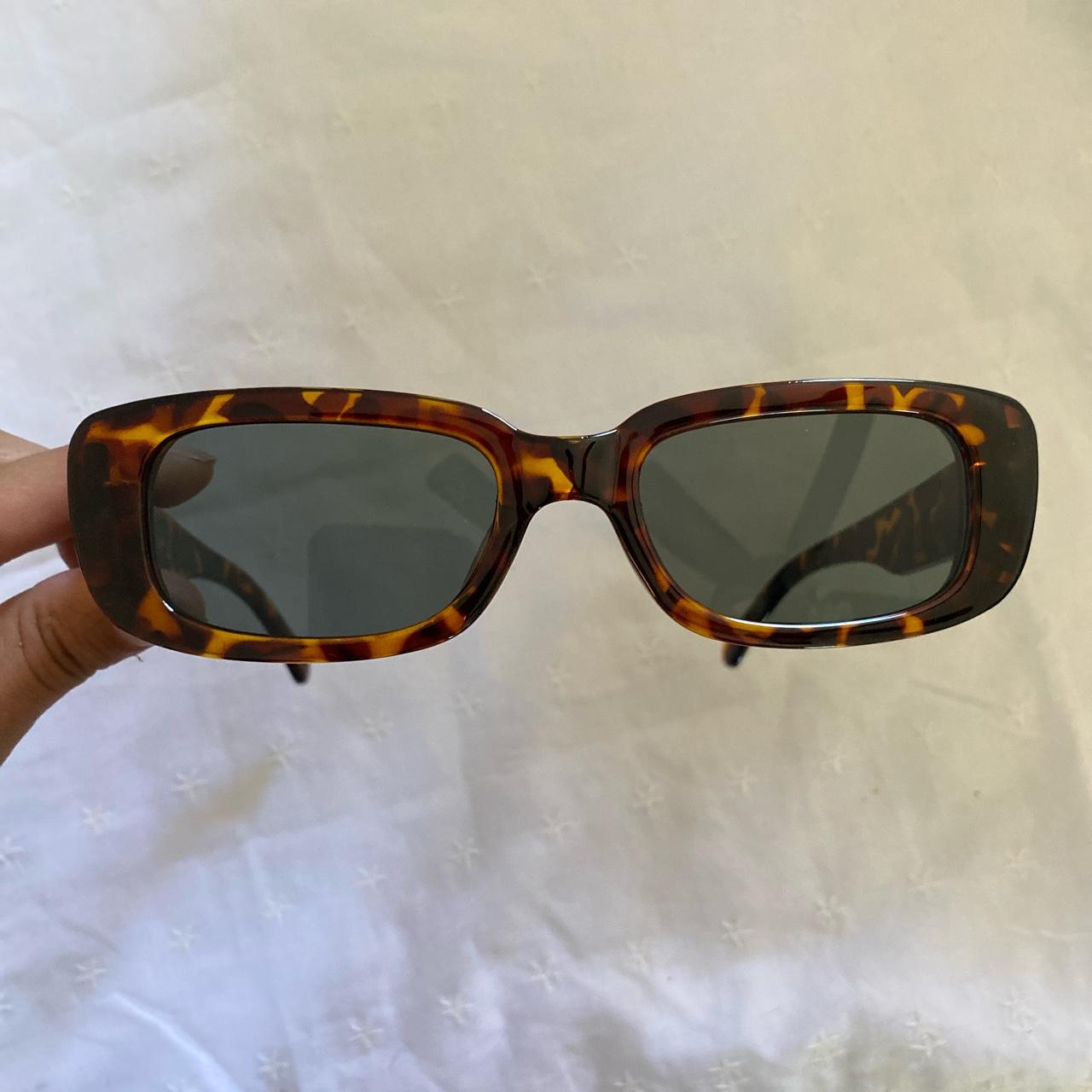 Tortoiseshell rectangle sunglasses The timeless... - Depop