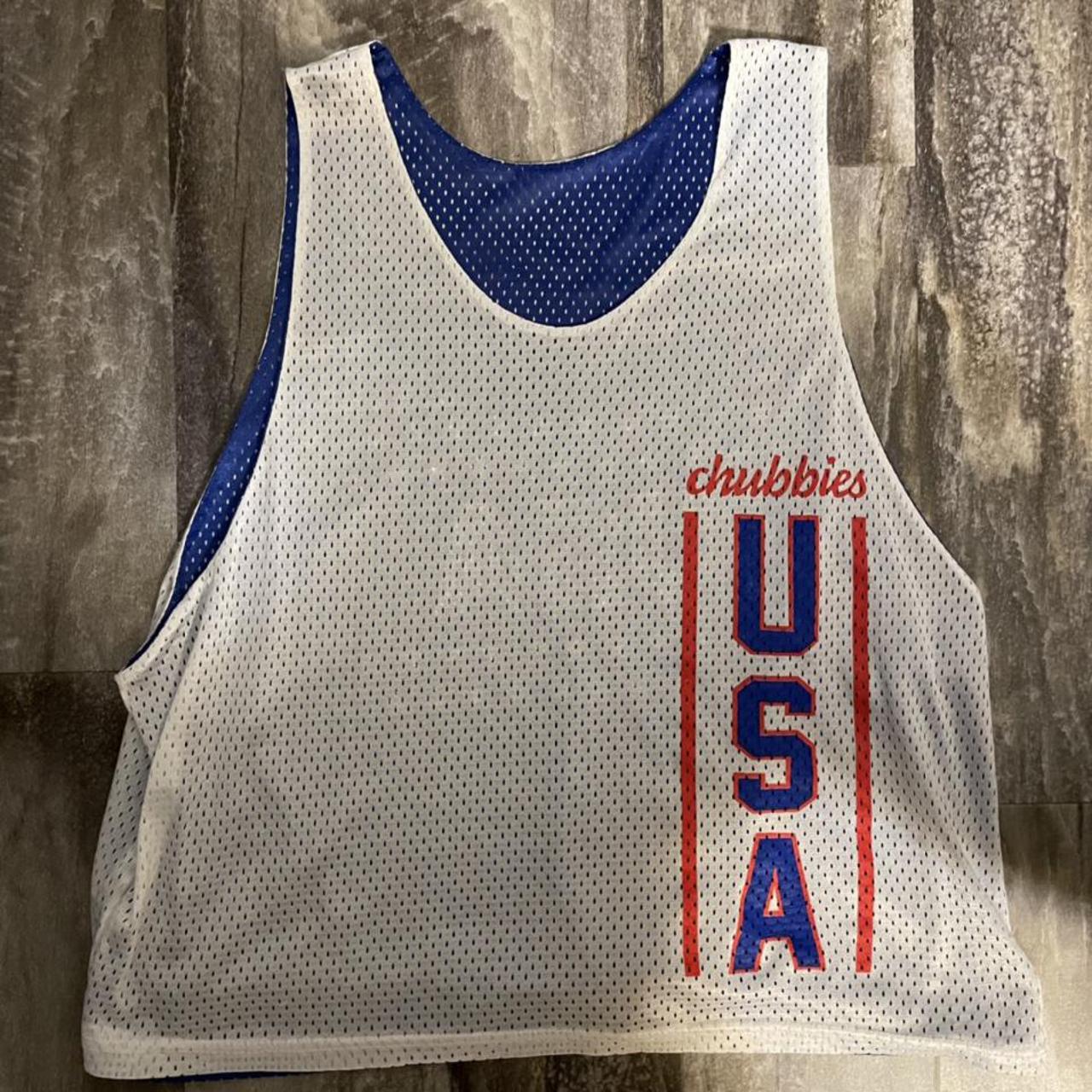Vintage Chubbies USA reversible penny jersey tank... - Depop