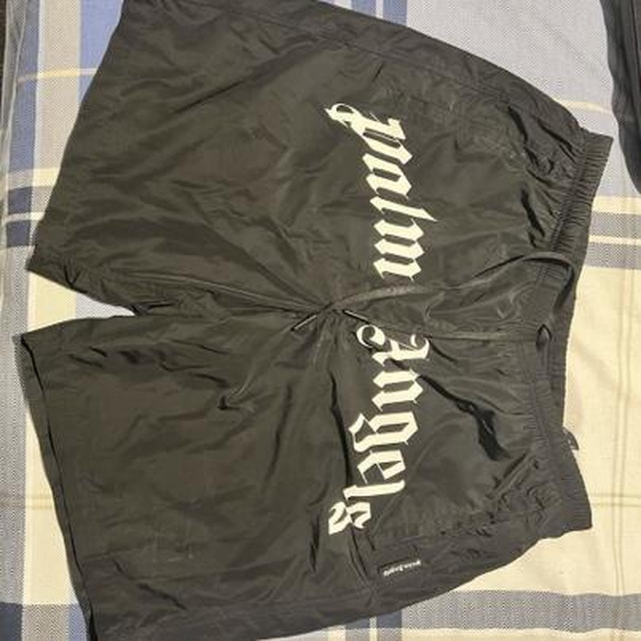 Black Palm angels swimming trunks/ shorts worn once... - Depop