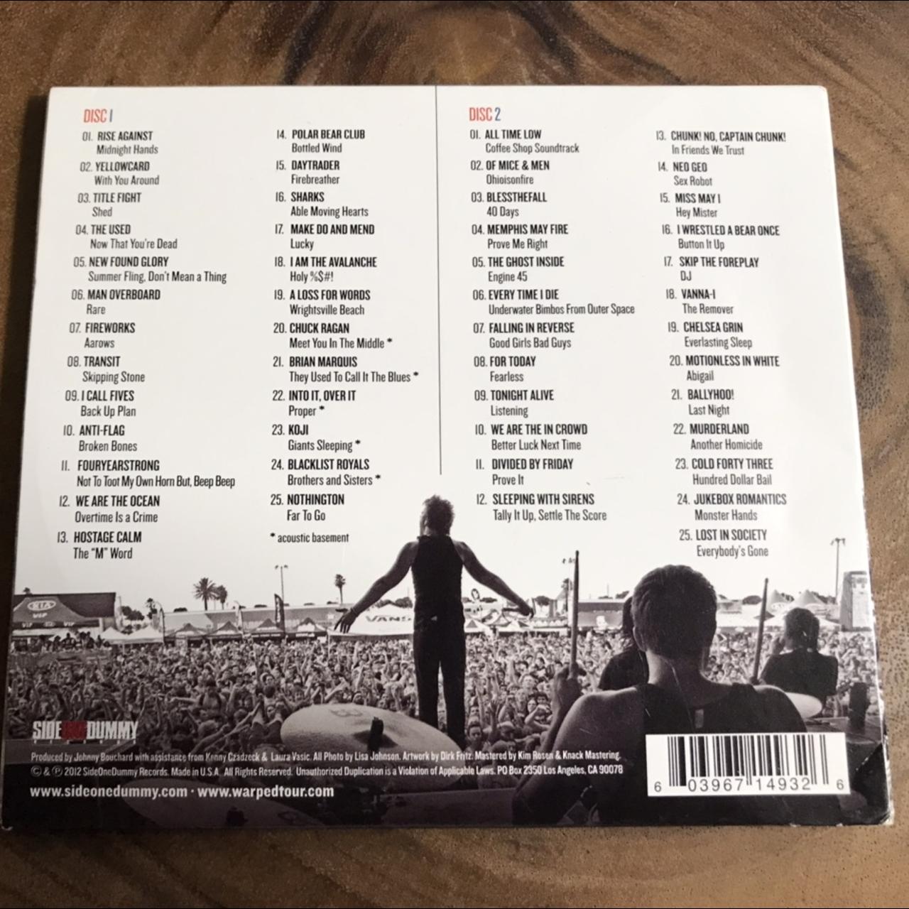 Warped Tour 2012 Tour Compilation - Shipping Is... - Depop