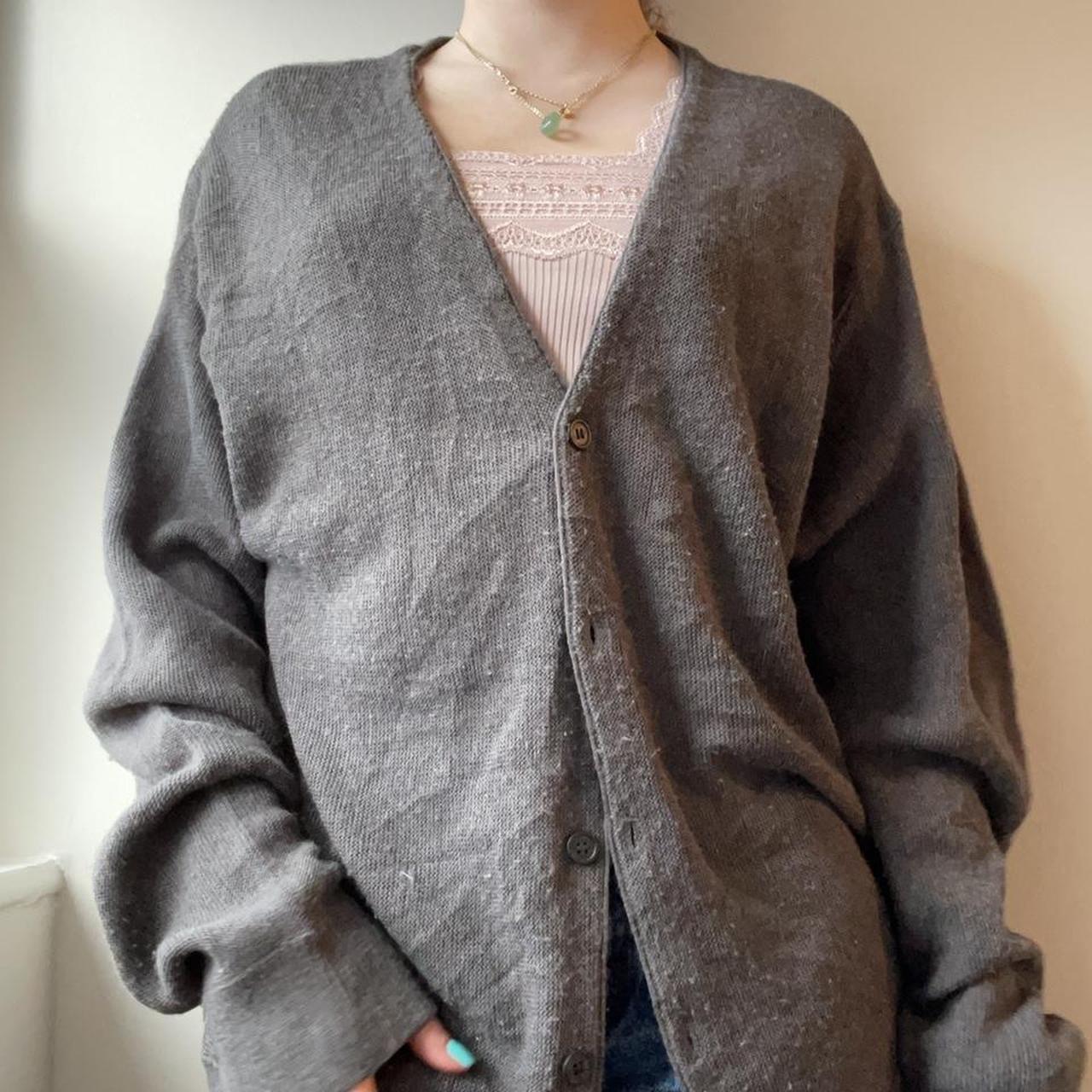 Grey dockers cardigann - Depop