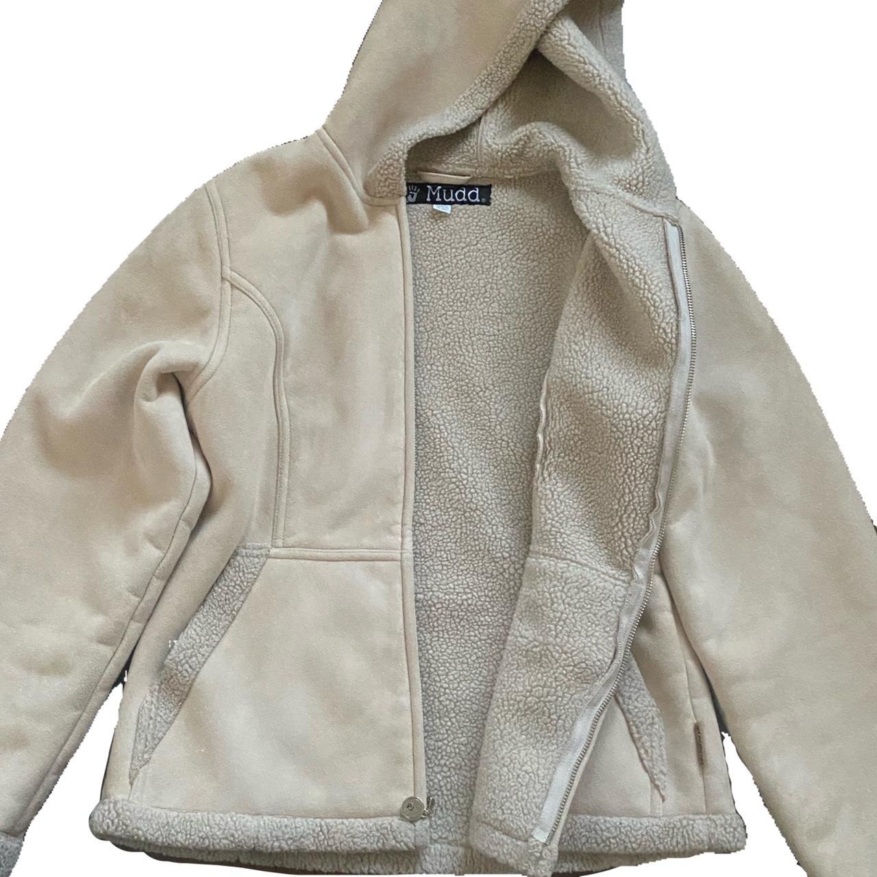 Mudd Clothing Women's Cream Coat | Depop