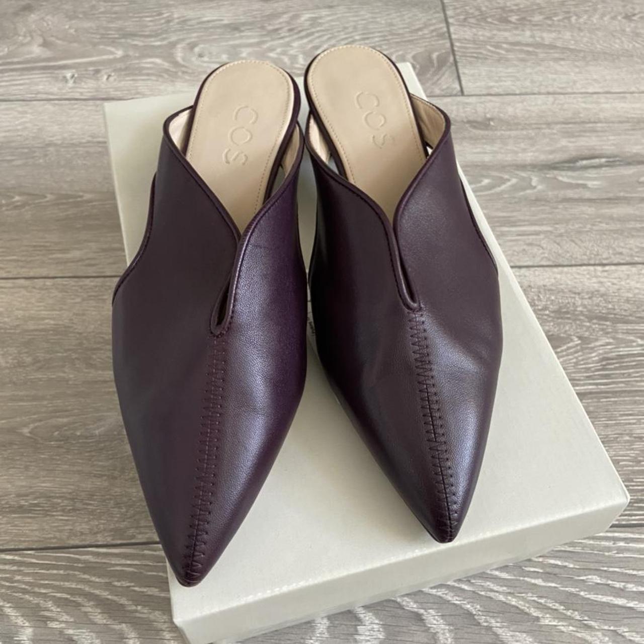 Cos leather shoes worn once #cos #shoes - Depop
