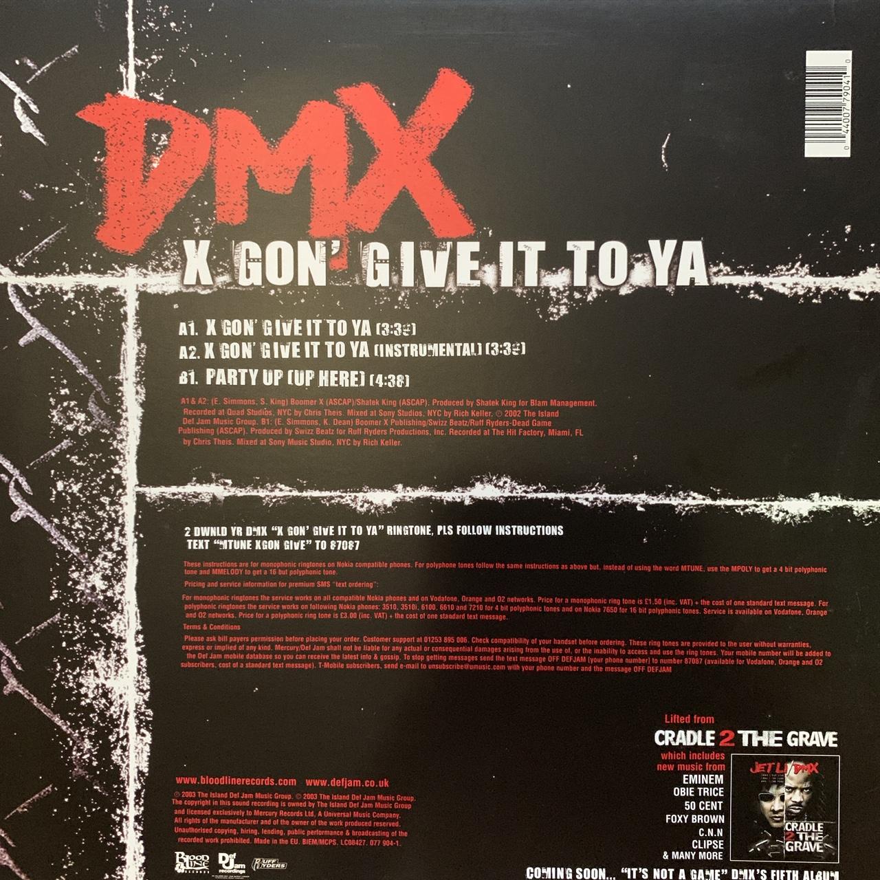 DMX X GON’ GIVE IT TO YA 12 inch Vinyl Single 3... - Depop