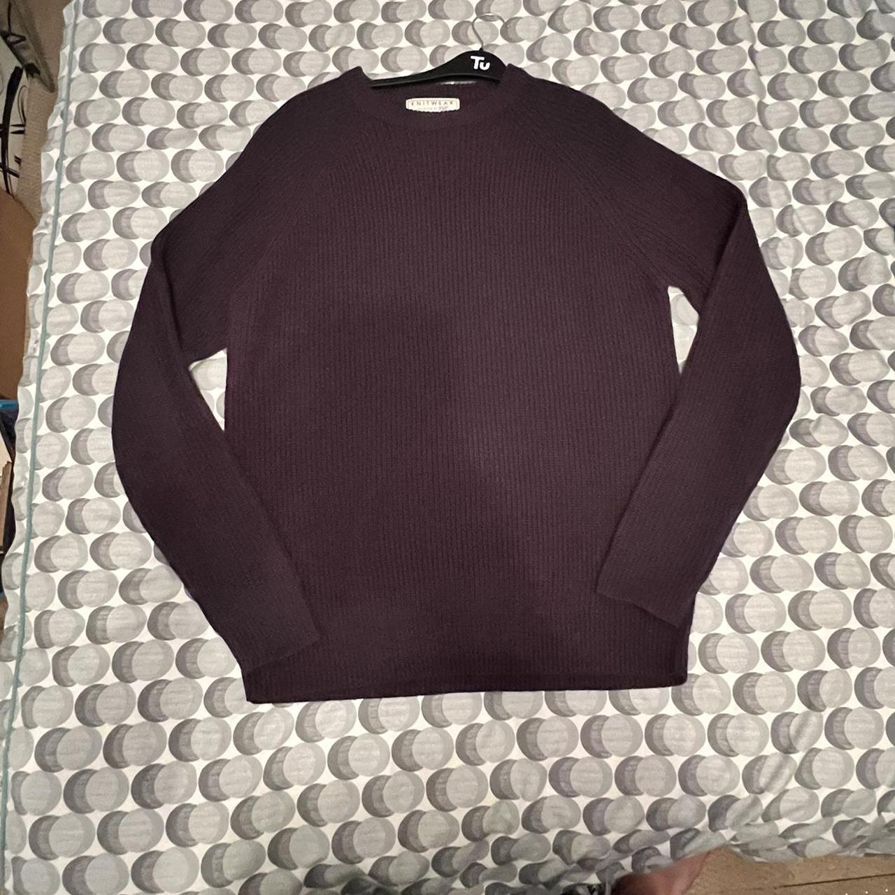 F&F Men's Burgundy Jumper | Depop