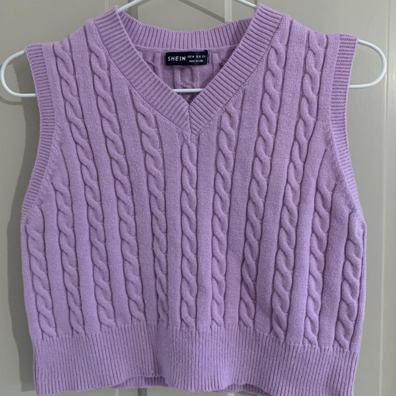 Pastel purple sweater vest • Only worn once- great... - Depop