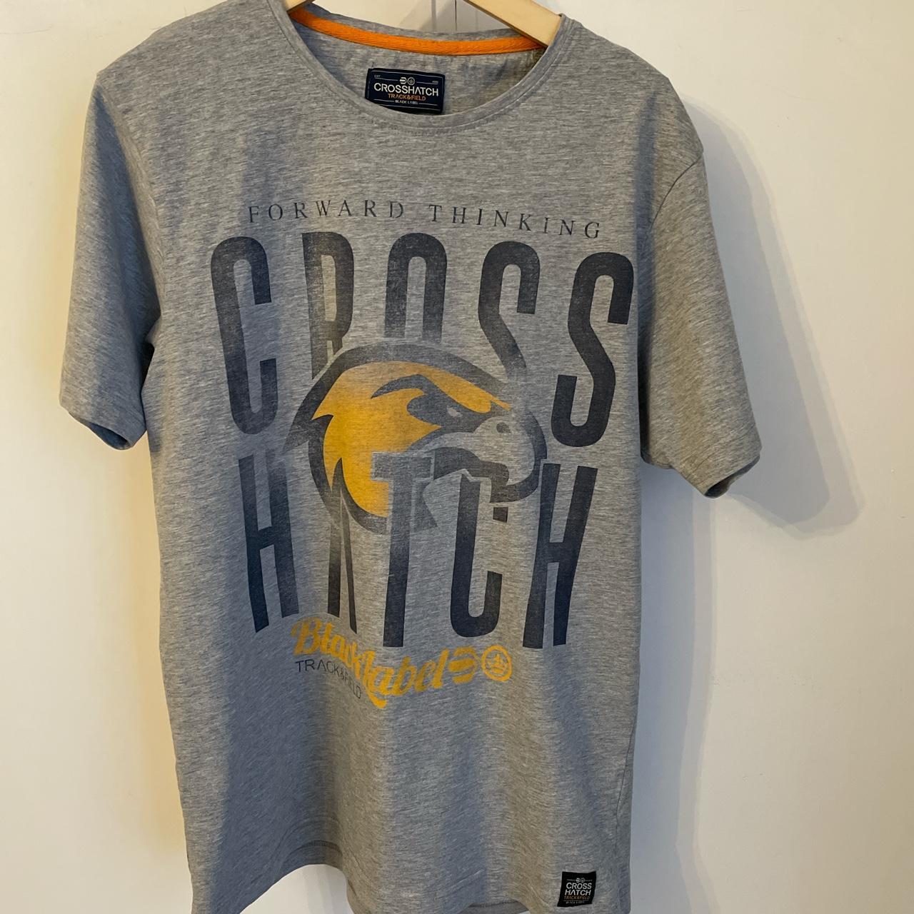 Mens Crosshatch track and field grey tshirt Worn... - Depop