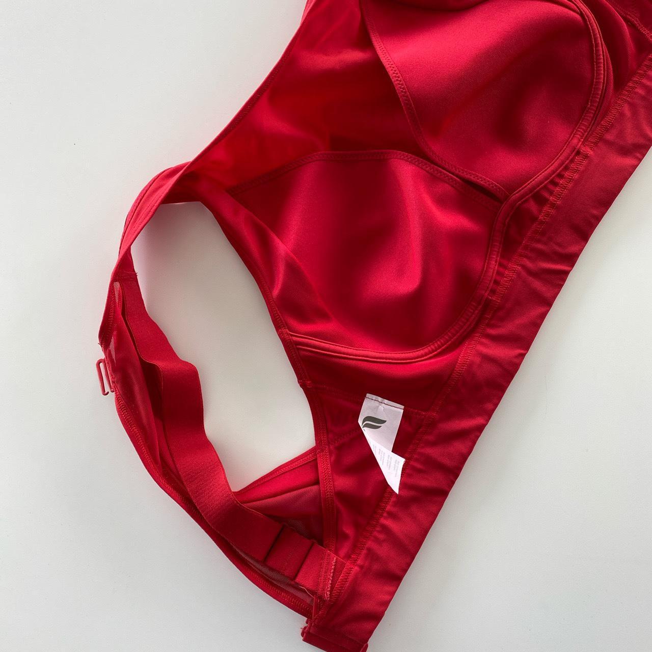 Fabletics Red High Neck Sports Bra ️ Size... - Depop