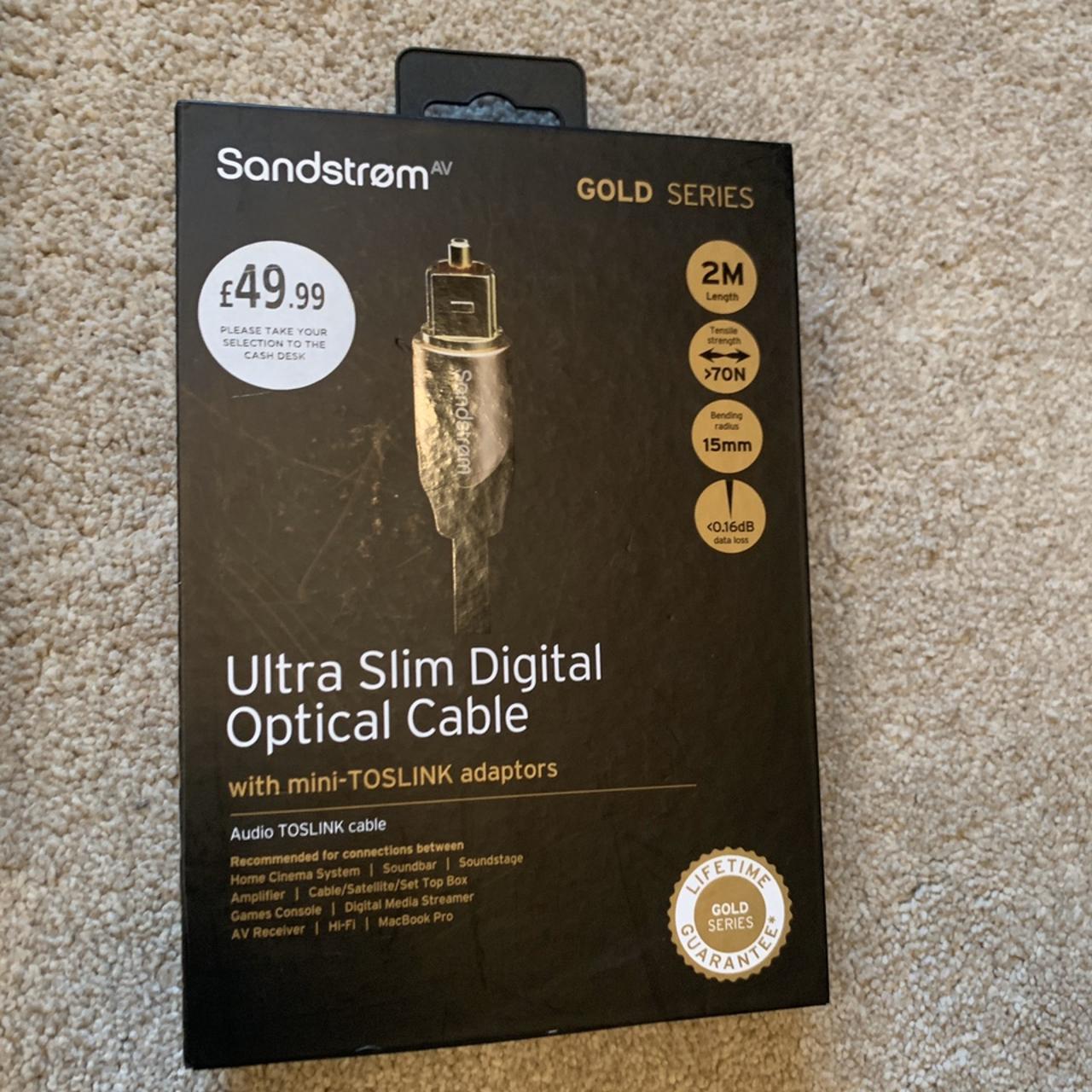 SANDSTRØM ULTRA SLIM DIGITAL OPTICAL CABLE - GOLD... - Depop
