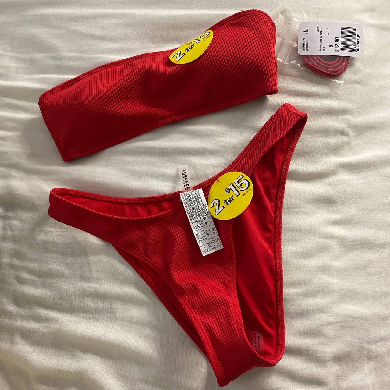 Forever 21 Women's Red Bikinis-and-tankini-sets | Depop
