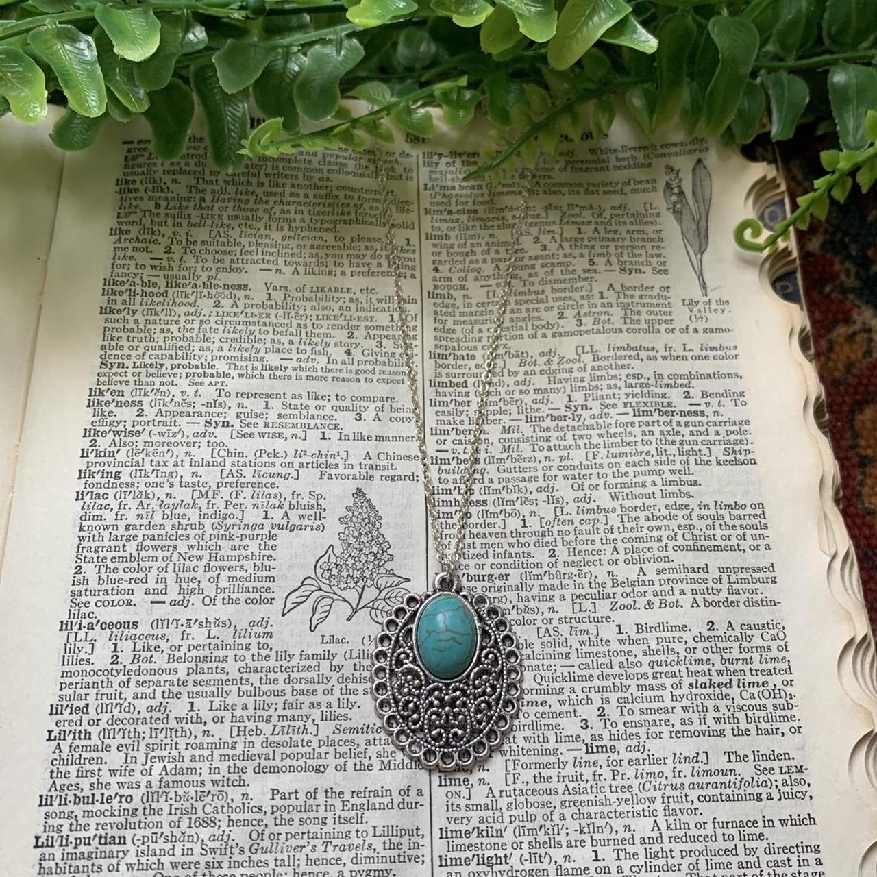 Medieval Turquoise Amulet 🥀⚔️🕯 Gorgeous ornate... - Depop