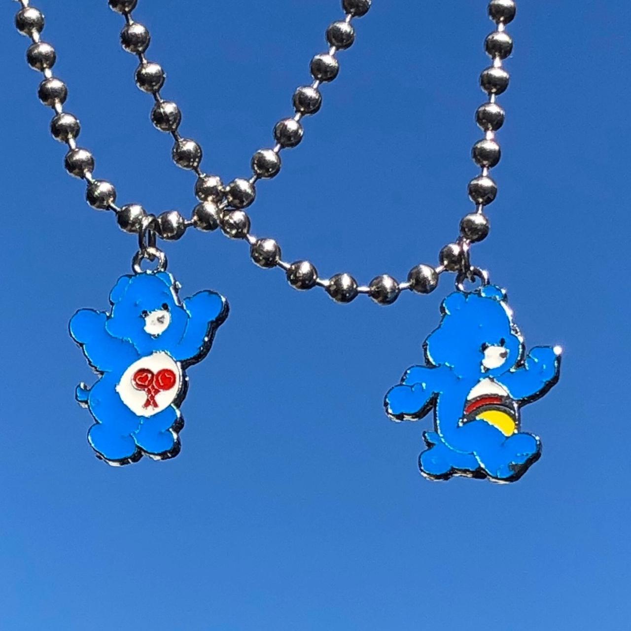 the blue care bears ball chain 🧸 measures 16... - Depop