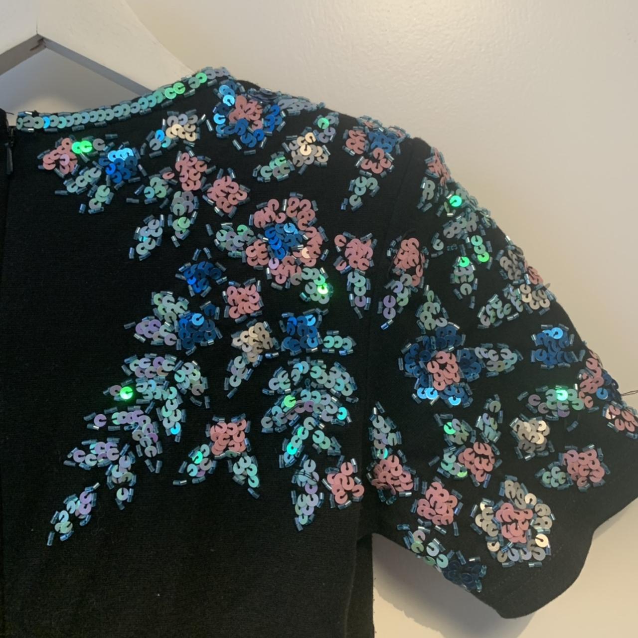 Gorgeous black bodycon mini dress with bead and... - Depop