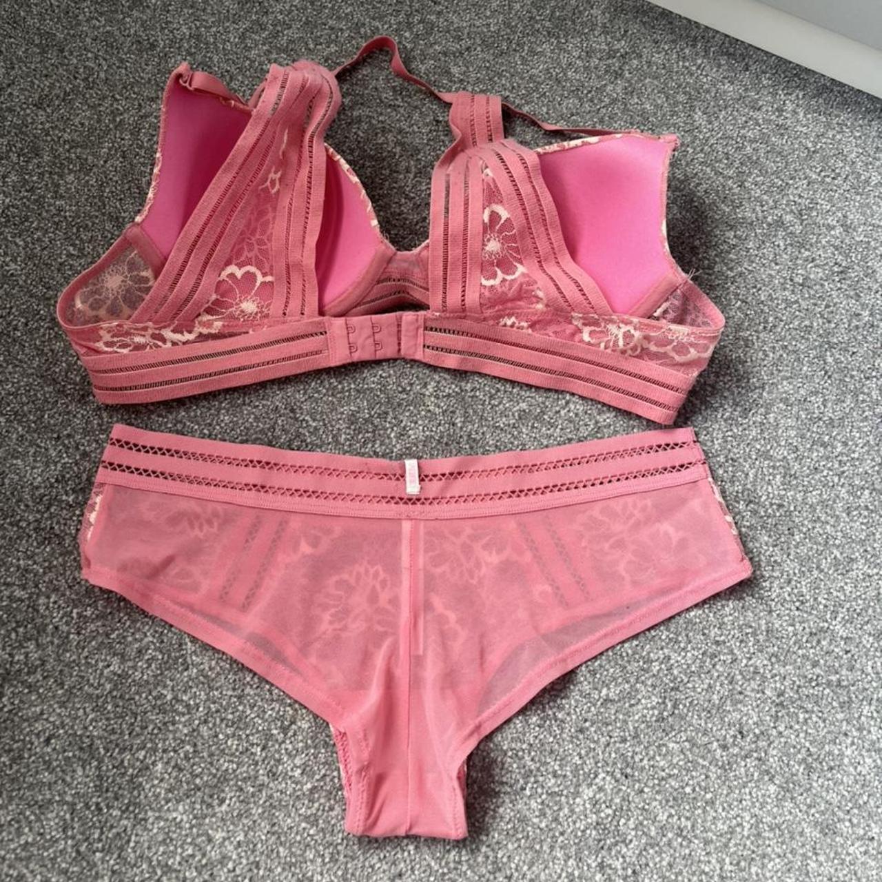 Victoria Secret Pink Underwear Set Bra Depop