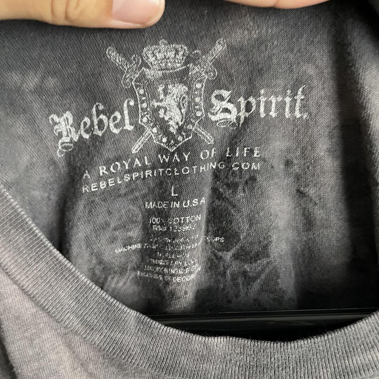 dark gray tye dye mall goth skull t-shirt super... - Depop