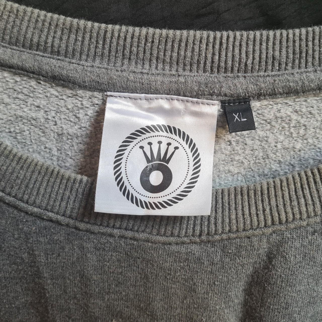 AnyForty grey and white skulls pattern sweatshirt... - Depop