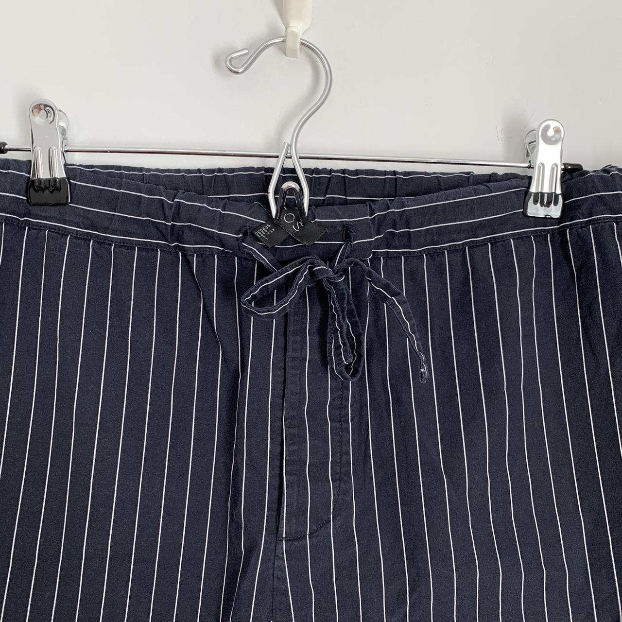 COS Men’s Cut-off Stripped Beach Shorts - Size:... - Depop