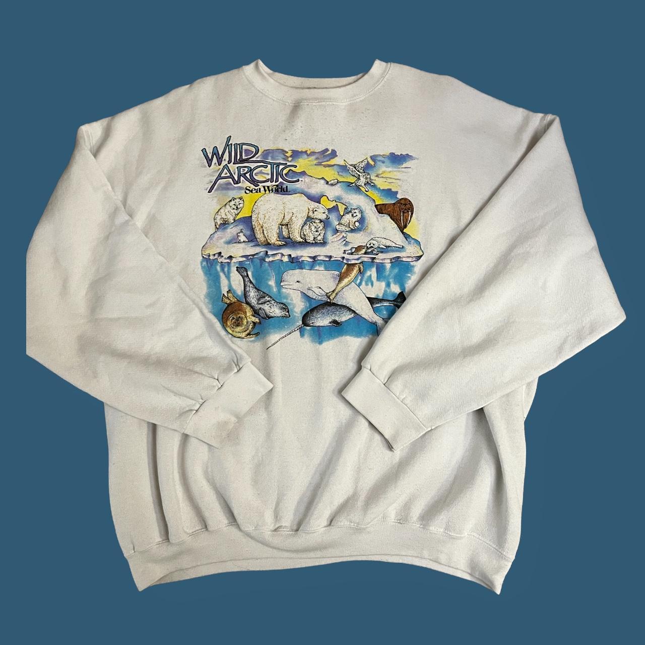 wonderfully designed vintage “wild artic” sweatshirt... - Depop