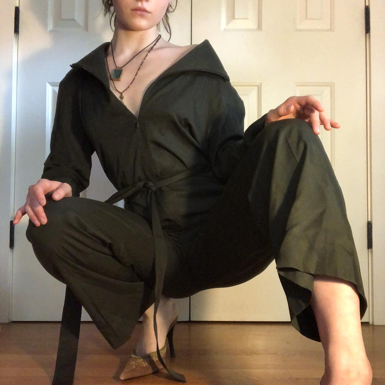 COS Women's Green Dress | Depop