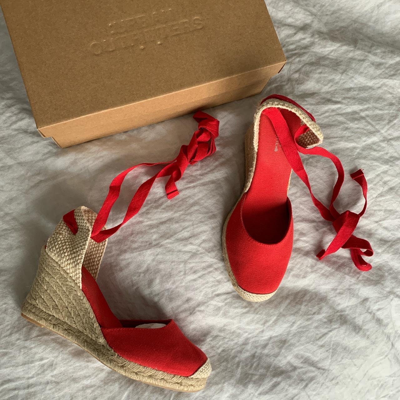 Urban Outfitters Women's Red Espadrilles | Depop