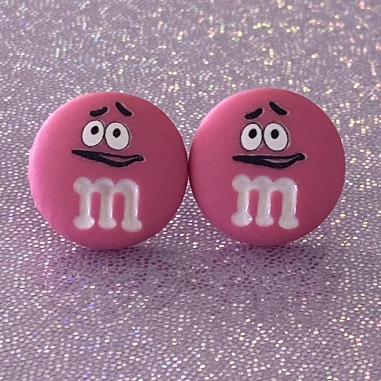 Adorable New Pink m&m candy resin handmade fashion... - Depop