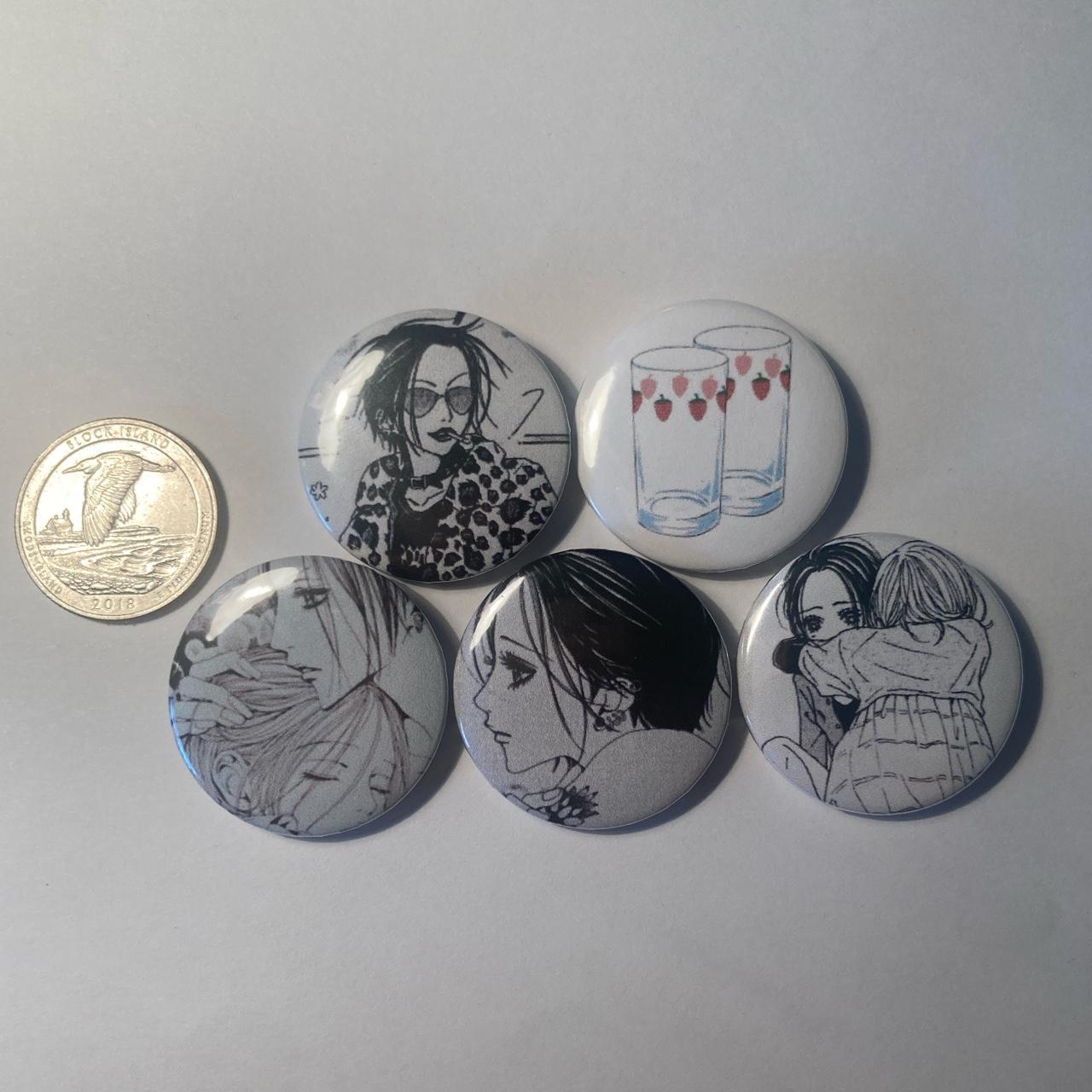 Set of 5 Nana Button Pins 1.25 inches, quarter... | Depop