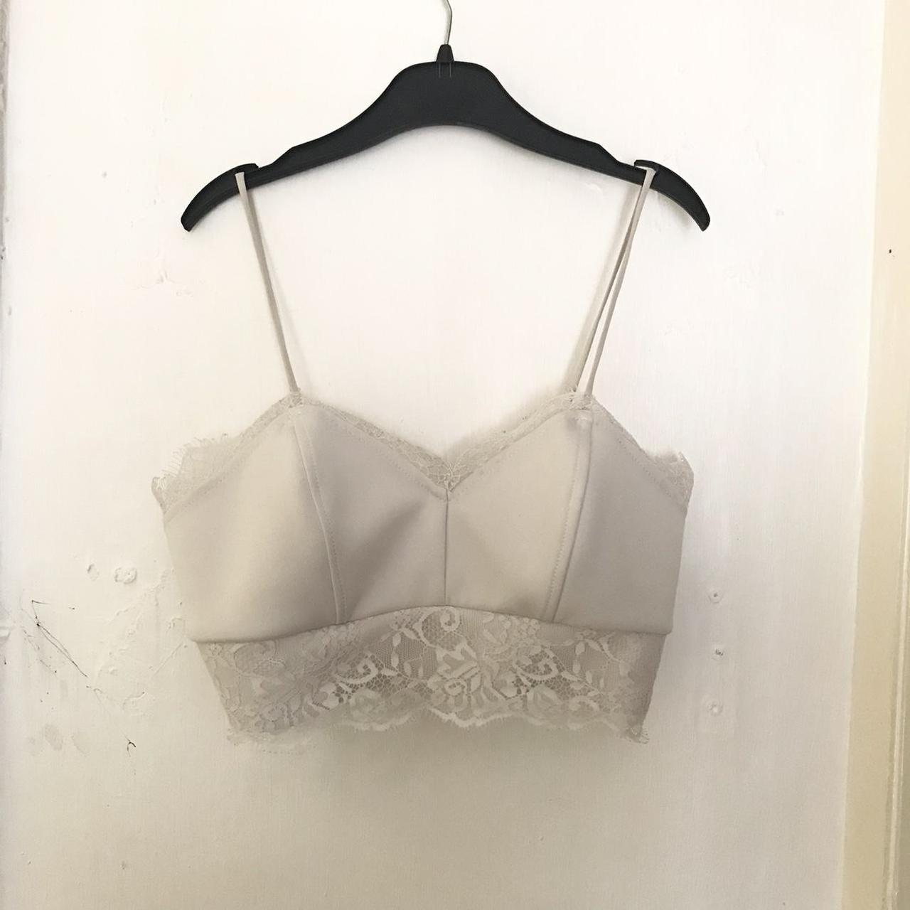 PRIMARK White Lace Bralet Top minor signs of wear,... - Depop
