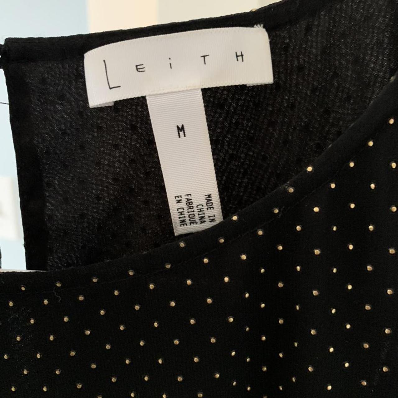 Black Leith sheath dress with polka dot pattern in... - Depop