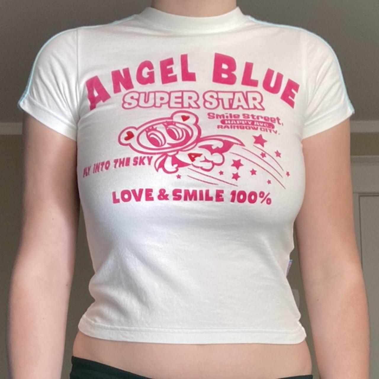 Okay Perfect Angel blue tee Best fit a size xs... - Depop