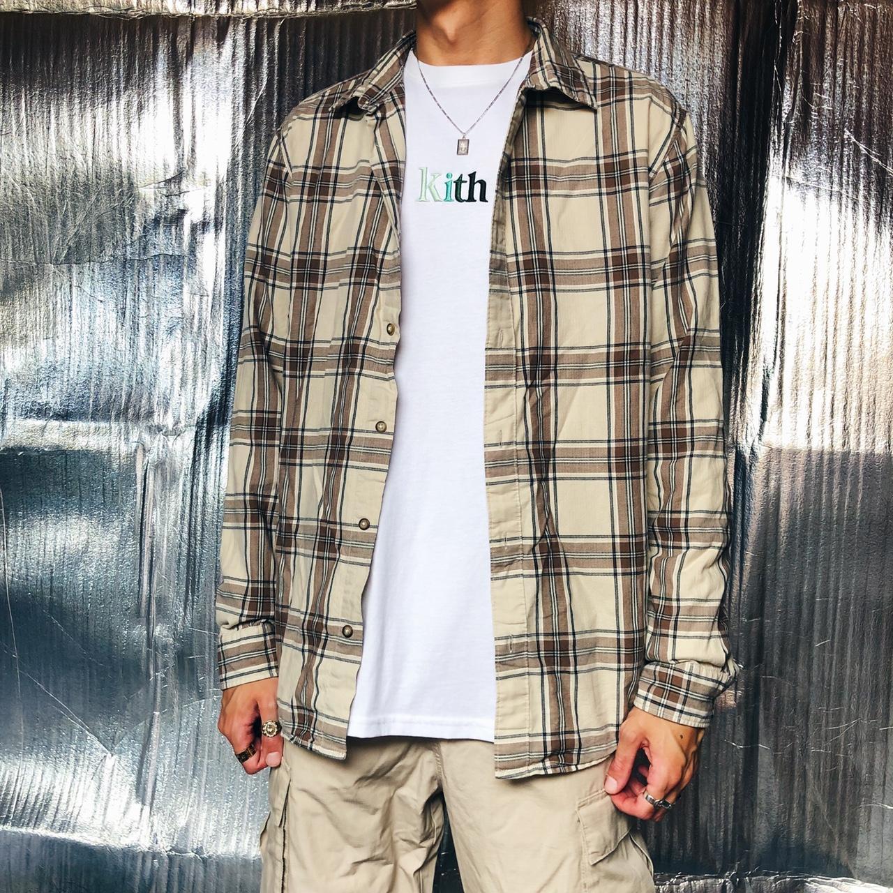 Kith Serif Long Sleeve T Shirt 🇺🇸 Men’s XL White... - Depop