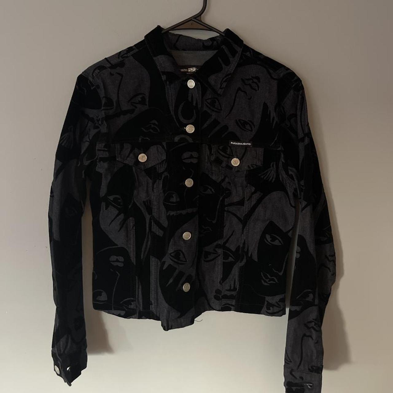 Funky jacket with imprint! Very interesting and fun... - Depop