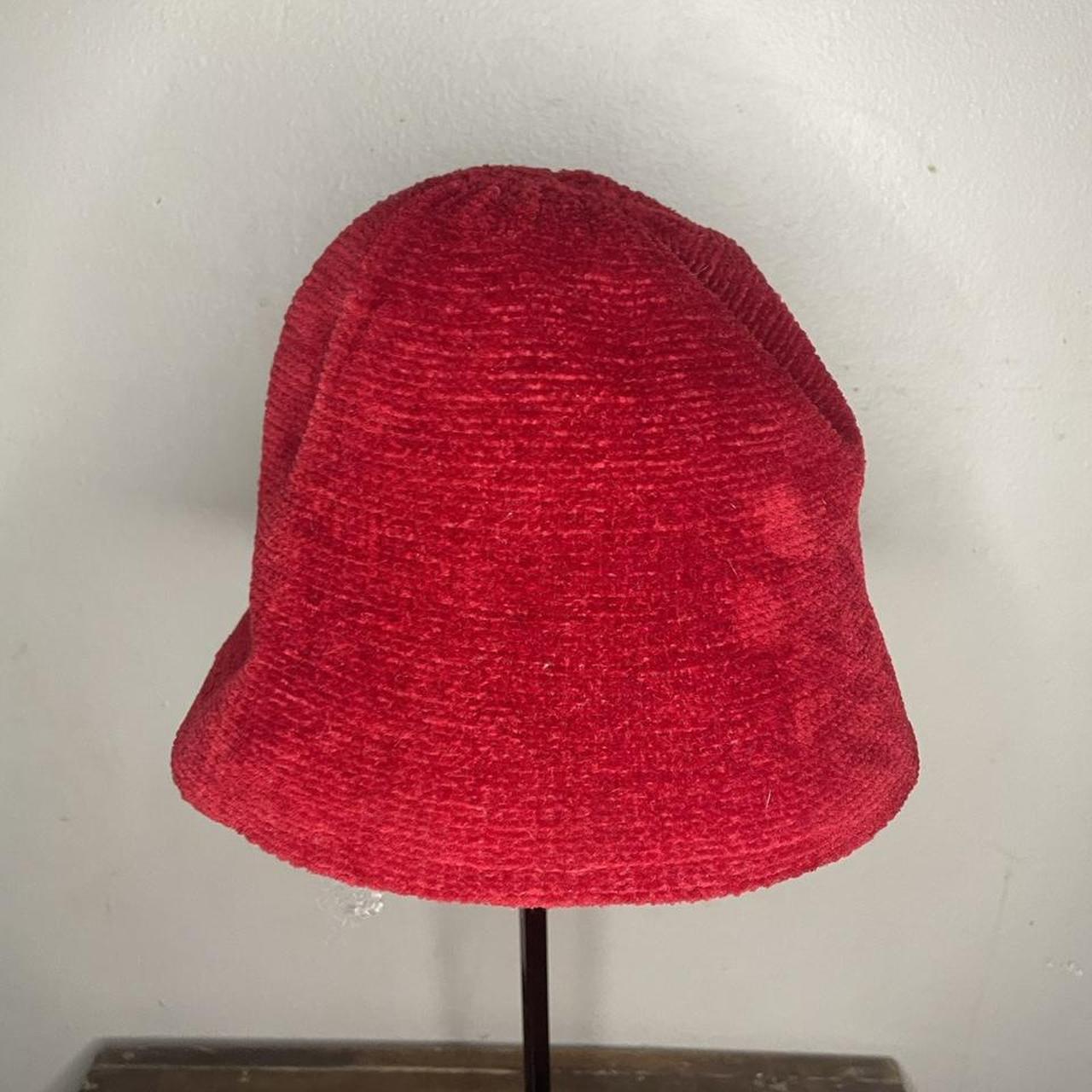Red round hat. Similar to a bucket hat but a little... - Depop