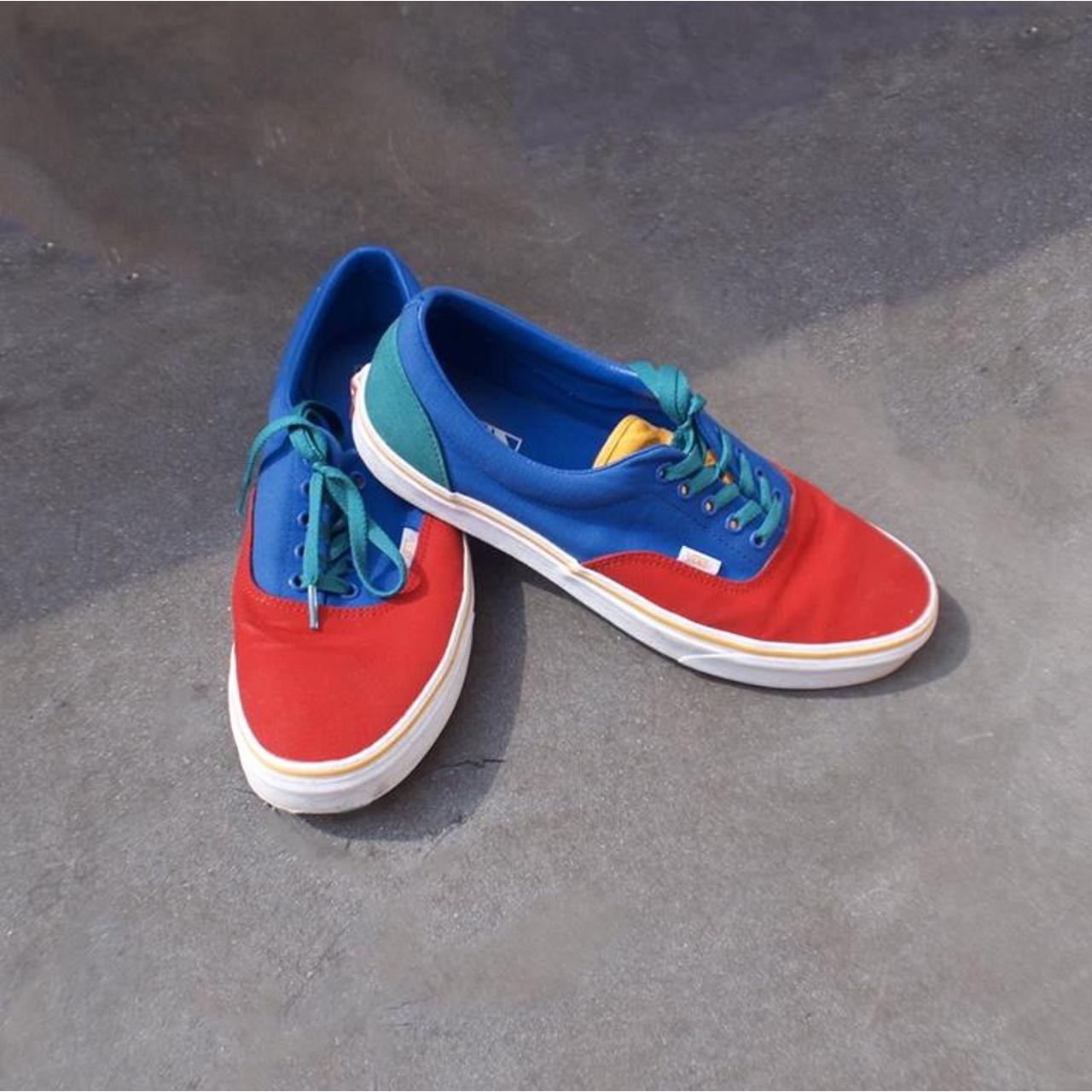 Vans Era Red / Blue Size UK 11 - Depop