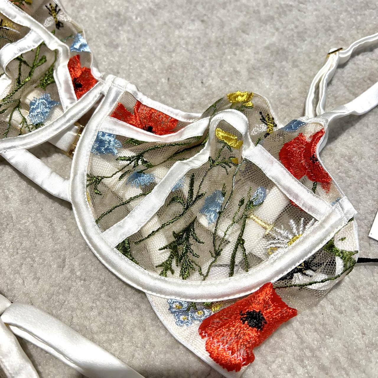 . Studio Pia Flora Bra 3(36B/34C/32D) Thong... - Depop