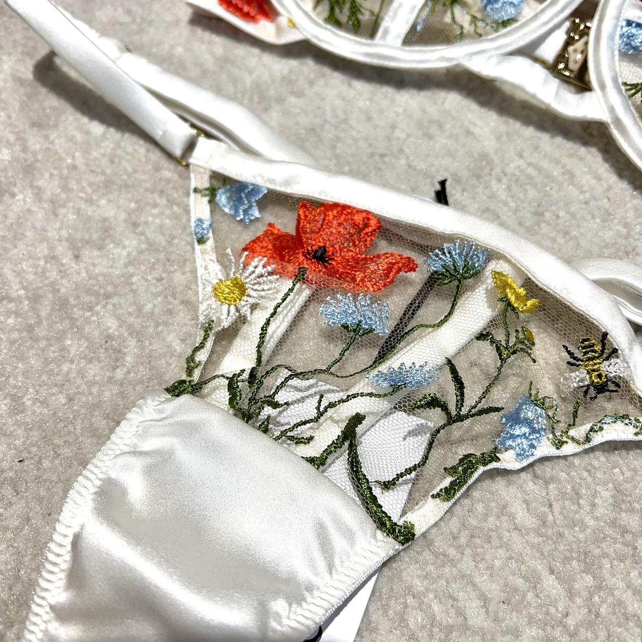 . Studio Pia Flora Bra 3(36B/34C/32D) Thong... - Depop