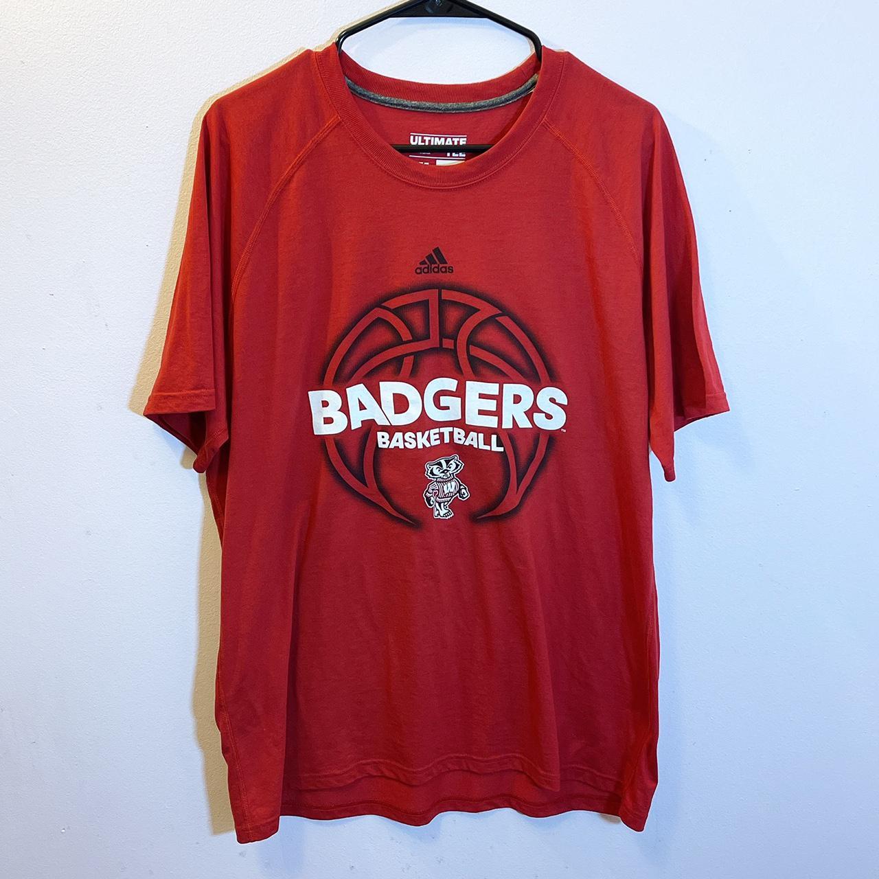 Adidas Wisconsin Badgers T-shirt Man XL This is... - Depop