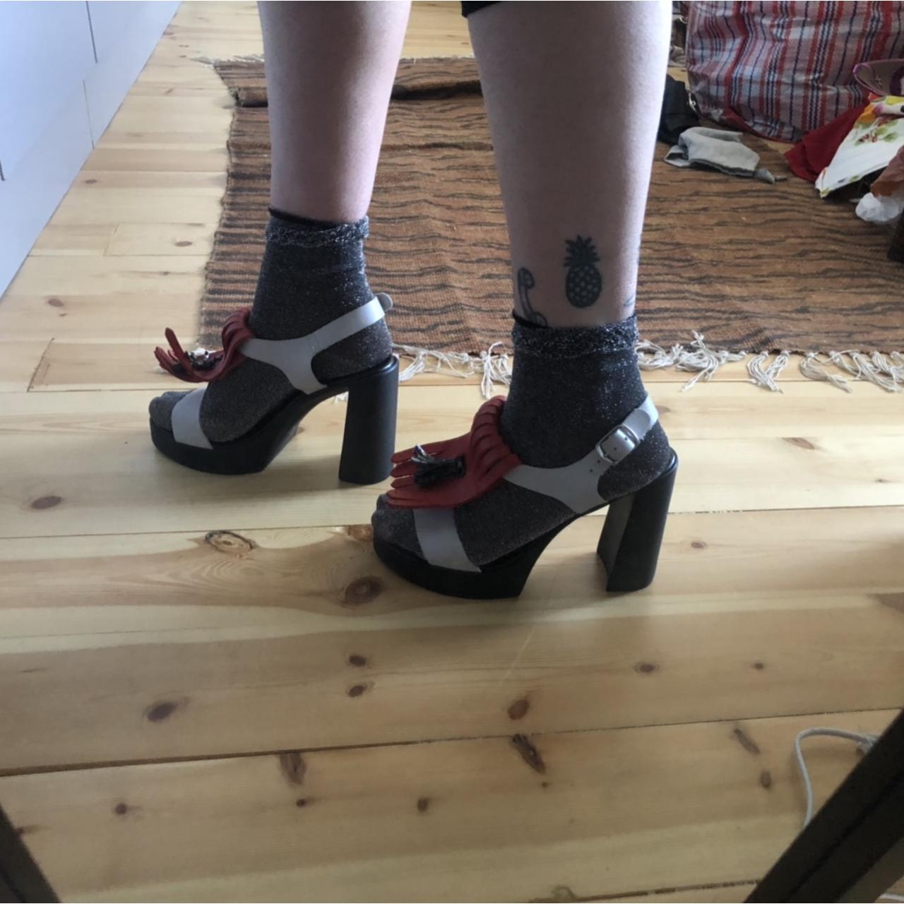 Asos leather platforms size 5 Ignore... - Depop