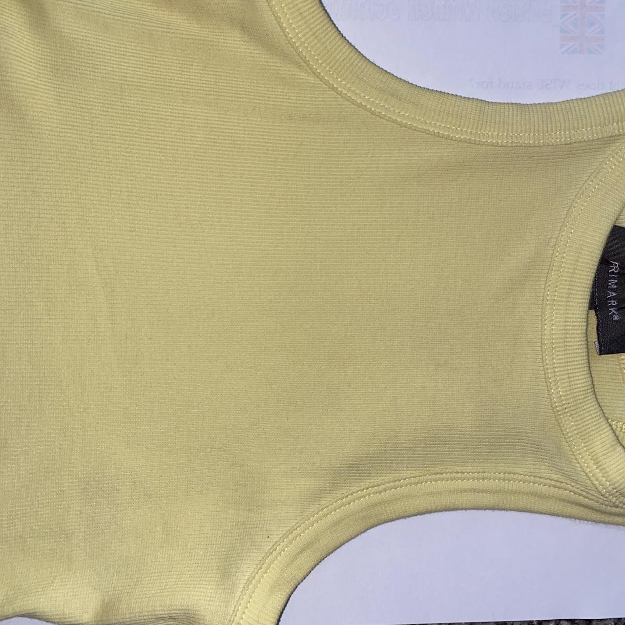 primark yellow ribbed crop top really comfy and... - Depop
