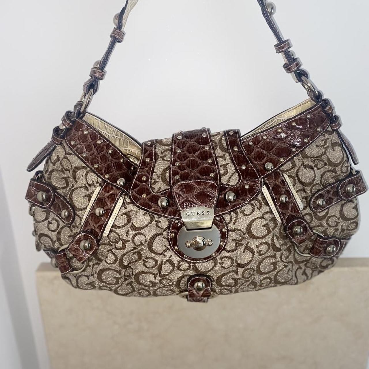 2000s Guess monogram shoulder bag. Purchased in... - Depop