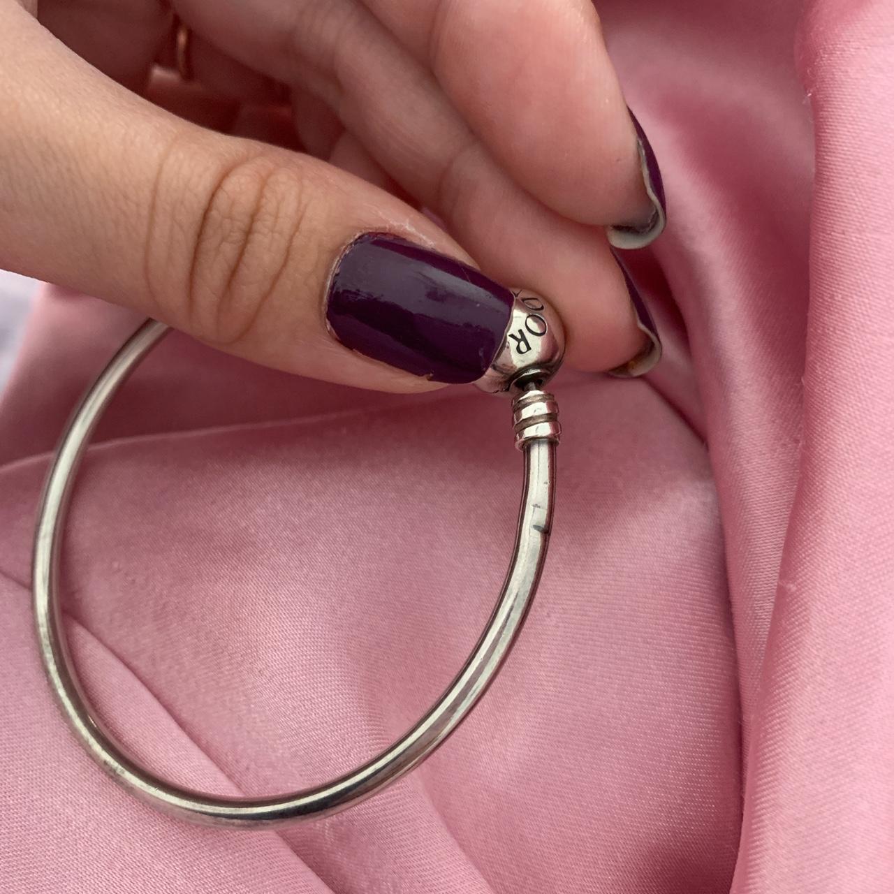 Pandora Sterling Silver Bangle Bracelet #pandora... - Depop