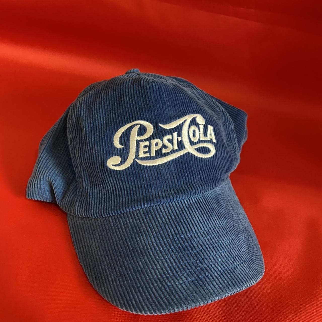 Vintage Pepsi Cola Hat •Blue Corduroy •White... | Depop